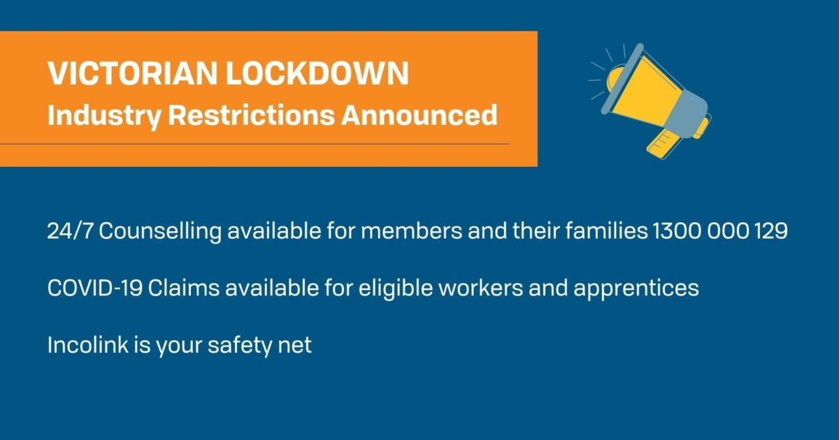 Support for Incolink worker members during Stage 4… | Incolink