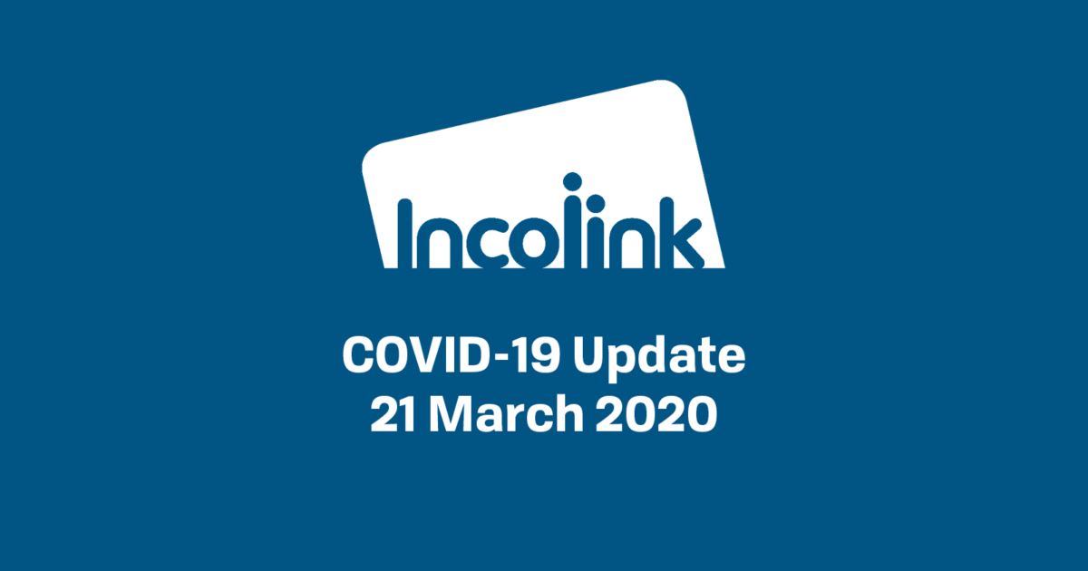 Incolink CEO Statement to members on COVID-19 | Incolink